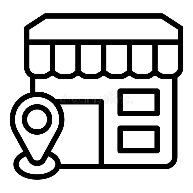 Street Shop Location Icon Outline Vector. Store Map Stock Vector ...