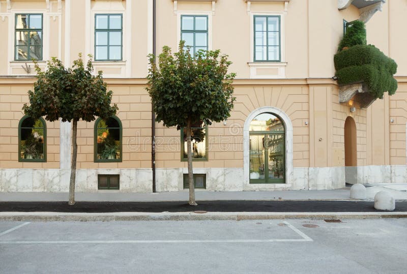 Street side view stock photo. Image of european, building - 98840382