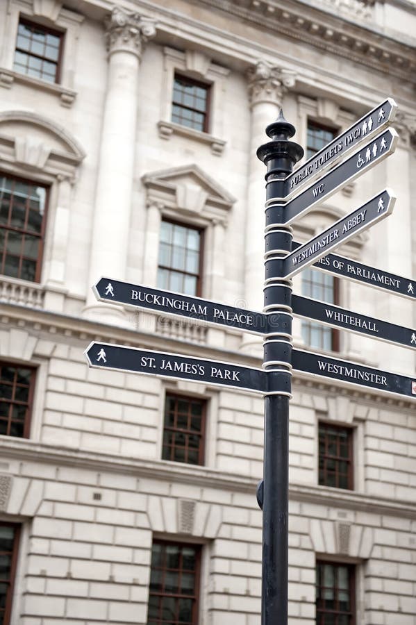 London Landmark Signs stock photo. Image of black, landmarks - 6778170