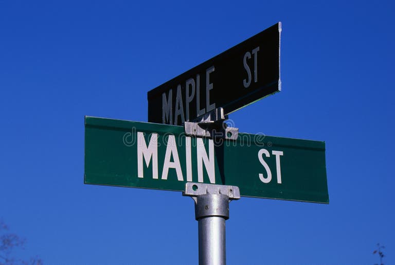 268 Small Town Main Street Road Signs Stock Photos - Free & Royalty ...