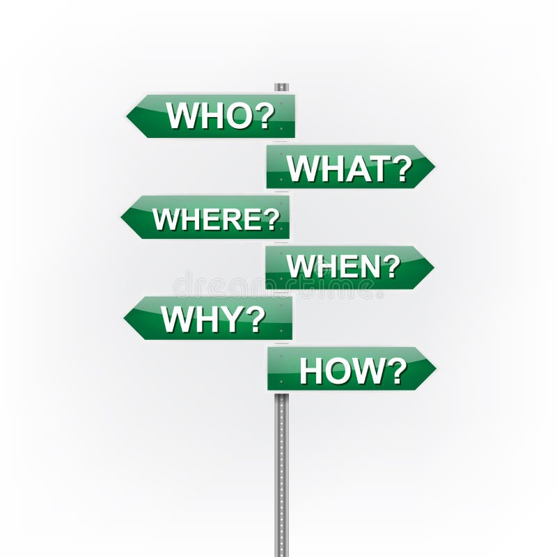 3d Questions Direction Sign Stock Illustration - Illustration of hint ...