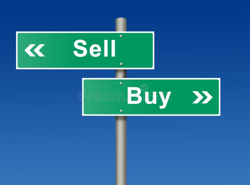 Buy or sell stock illustration. Illustration of sign - 28526003