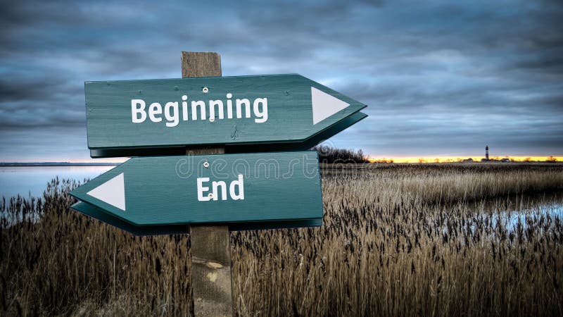 Street Sign Beginning Versus End Stock Image - Image of purpose ...