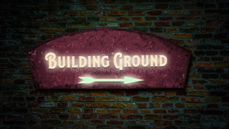 Street Sign BUILDING GROUND Stock Image - Image of estate, building ...