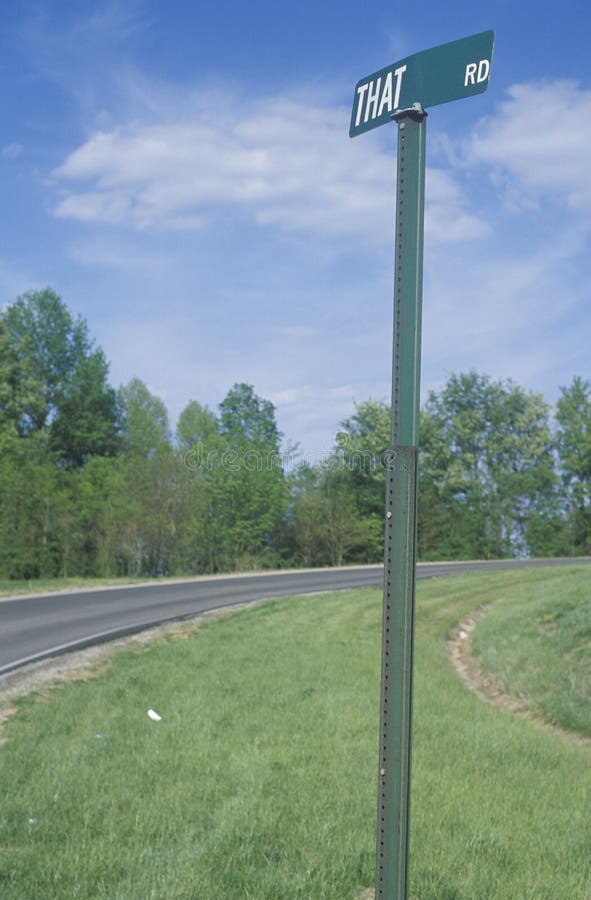 A Street Sign Called that Road Stock Image - Image of united, america ...
