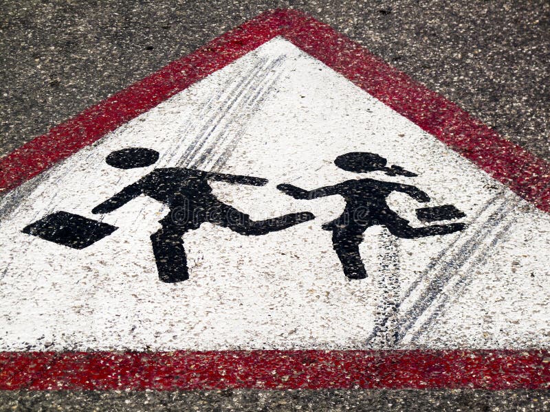 Street Sign - Children Crossing Stock Image - Image of detail, children ...