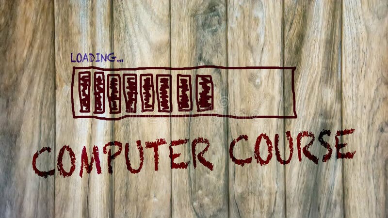 Computer Course. Informatics. Computer School. Stock Illustration ...