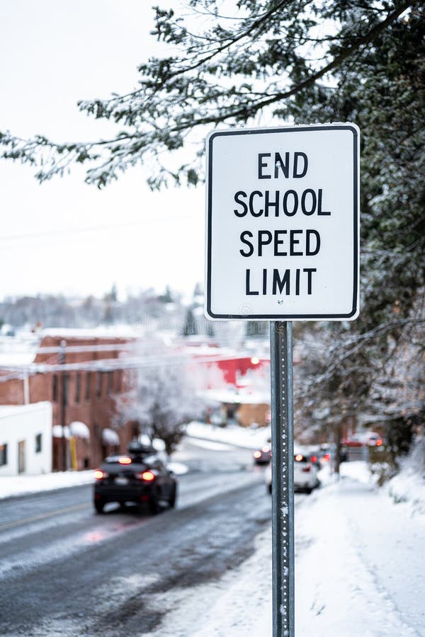 End School Speed Limit stock photo. Image of generating - 267702202