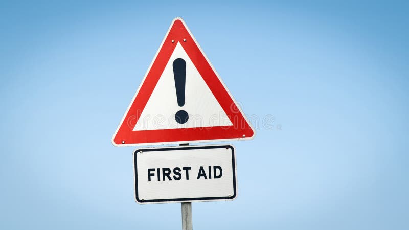 Street Sign First Aid stock photo. Image of signpost - 161687008