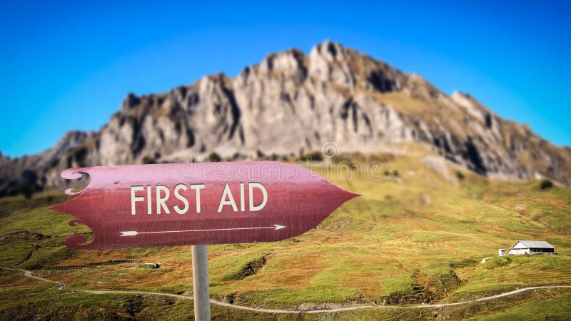 Street Sign First Aid stock image. Image of revival - 174410681