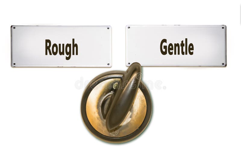 Street Sign Gentle Versus Rough Stock Image - Image of friendship ...