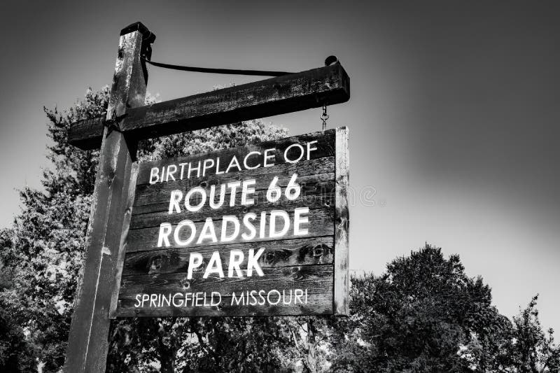 Street Sign on Historic Route 66 Against the Sun Stock Illustration ...