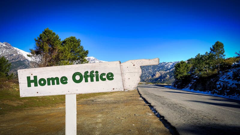 Street Sign Home Office stock photo. Image of street - 151380870