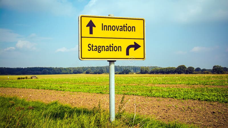 Innovation Vs Stagnation - Change and Status Quo Stock Illustration ...