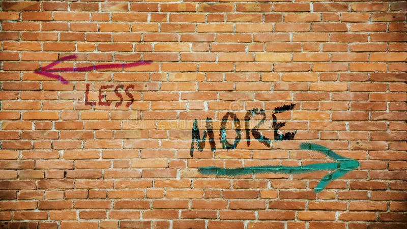 Street Sign More Versus less Stock Photo - Image of efficient, business ...