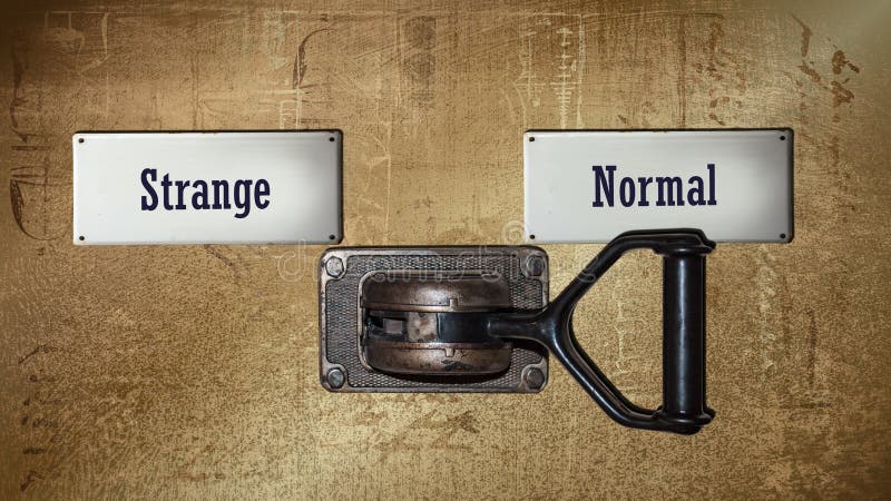 Street Sign Normal Versus Strange Stock Photo - Image of moderate, sign ...