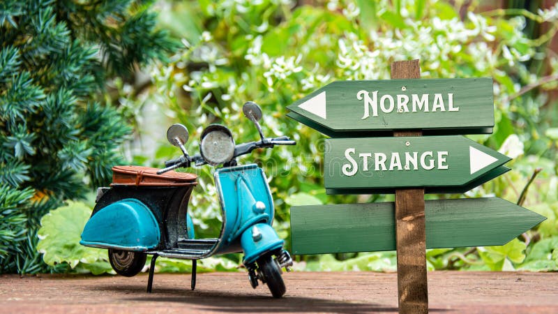 Street Sign Normal Versus Strange Stock Image - Image of rule, street ...