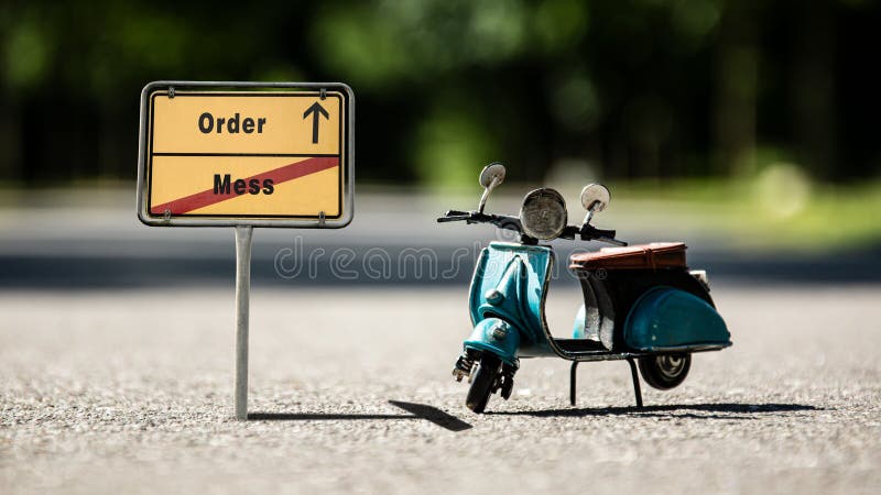 Street Sign Order Versus Mess Stock Photo - Image of pedantic, road ...