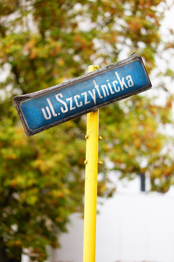 Street sign stock image. Image of poland, name, polish - 36736747