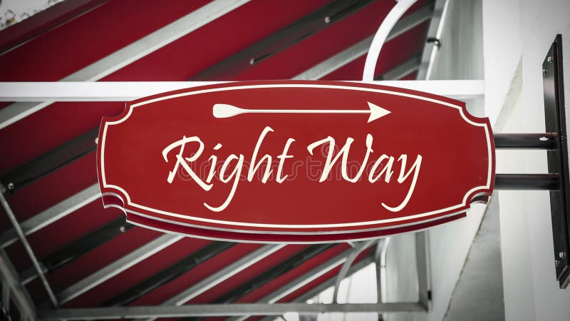Street Sign Right Way stock photo. Image of fame, study - 160753326