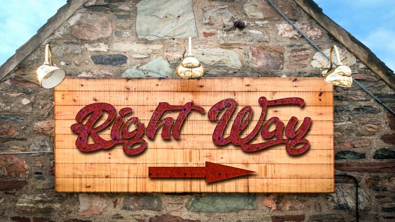 Street Sign Right Way stock photo. Image of victory - 167241018