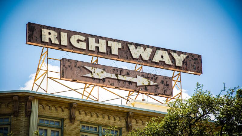 Street Sign Right Way stock photo. Image of diploma - 249206822