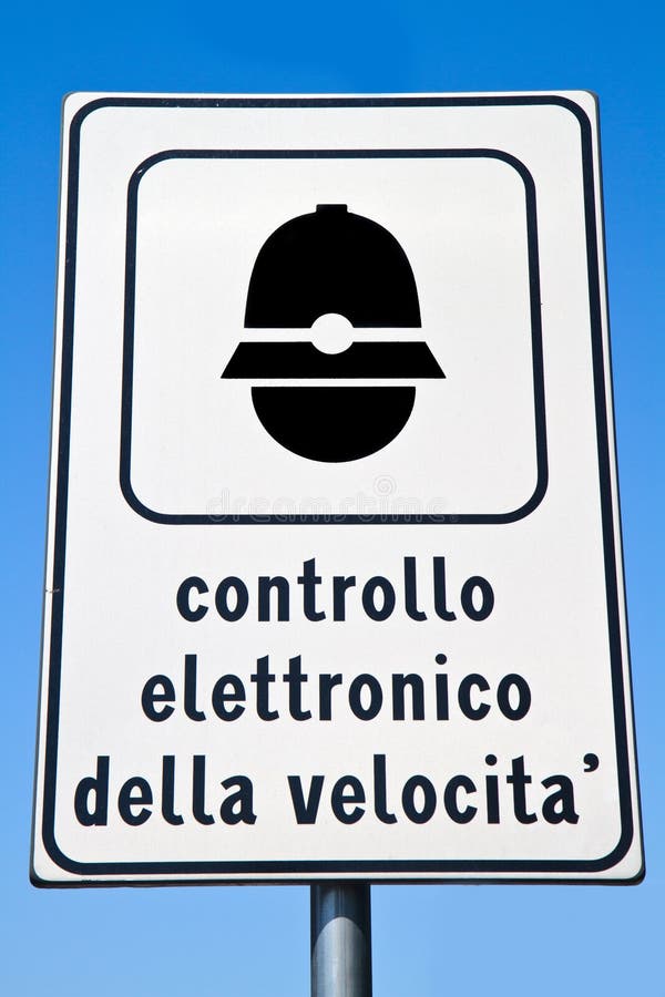 Street Sign Showing the Speed Control Stock Image - Image of drive ...