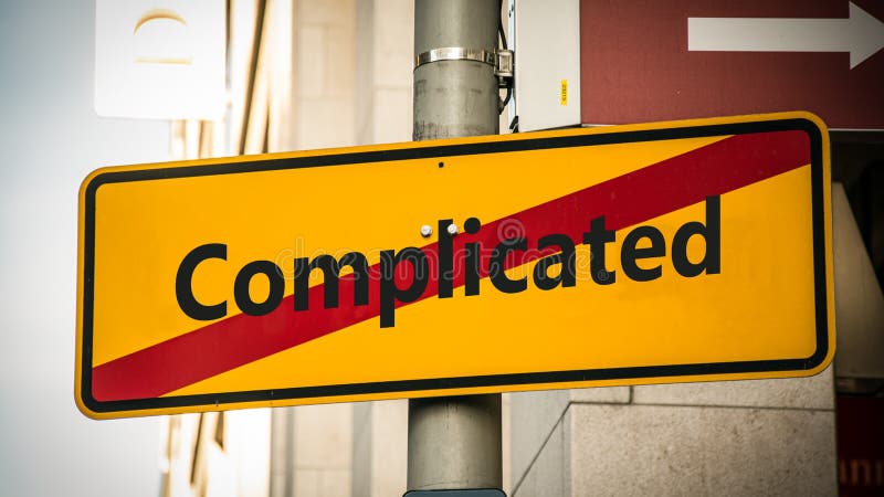 Complicated Sign stock image. Image of driving, drive, point - 740007