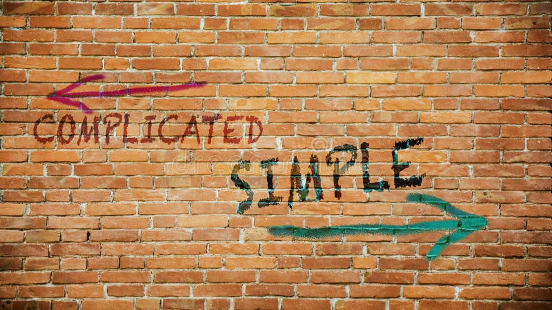 Street Sign Simple Versus Complicated Stock Illustration - Illustration ...