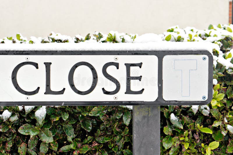 Street sign with snow stock photo. Image of nature, fresh - 106024194