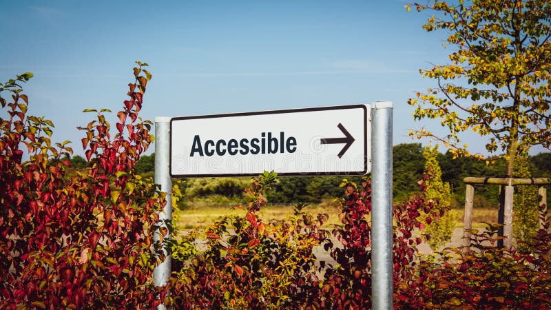 Street Sign to Accessible stock illustration. Illustration of ...