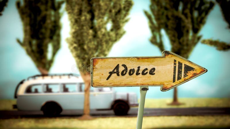 Street Sign to Advice stock image. Image of contact - 148113187