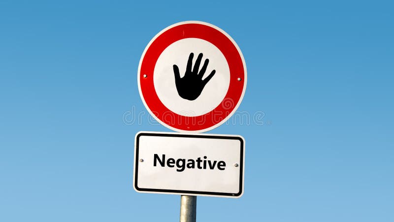 Street Sign To Affirmative Versus Negative Stock Image - Image of full ...