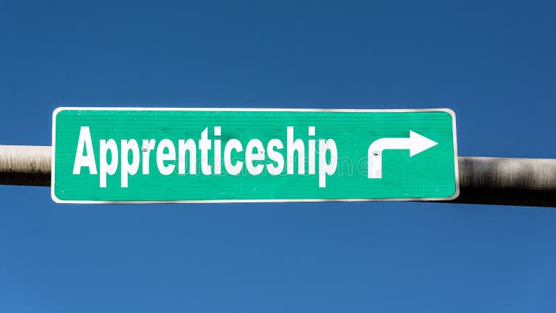 Street Sign To Apprenticeship Stock Photo - Image of instructor, street ...