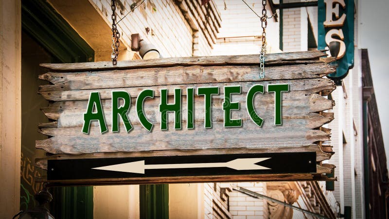 Street Sign to Architect stock photo. Image of architect - 149465324
