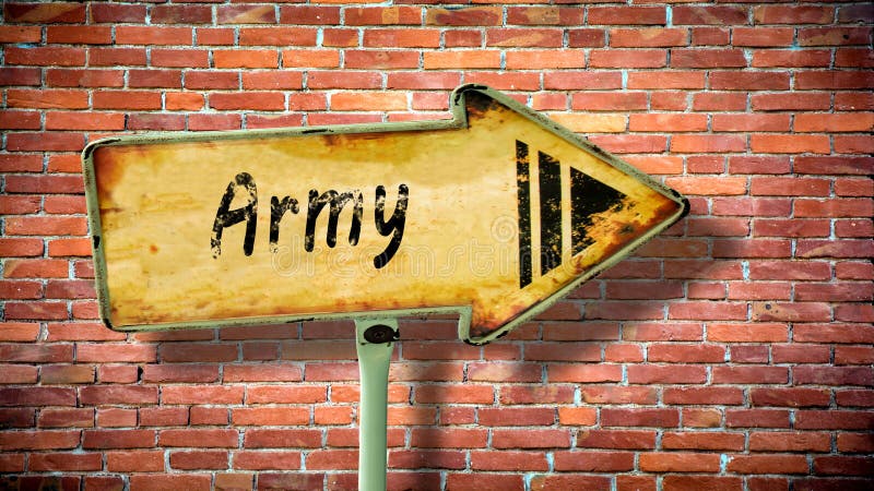 Street Sign to Army stock photo. Image of navy, road - 162287776