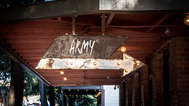 Street Sign to Army stock photo. Image of force, army - 197021712