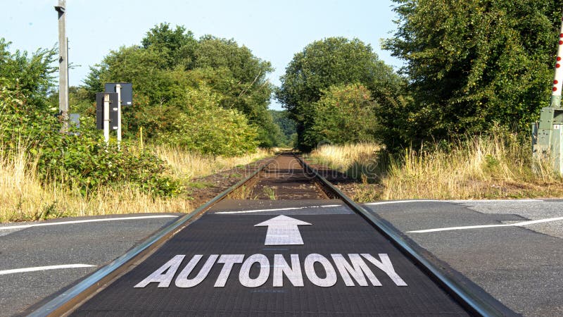 Street Sign to Autonomy stock photo. Image of determined - 269580918