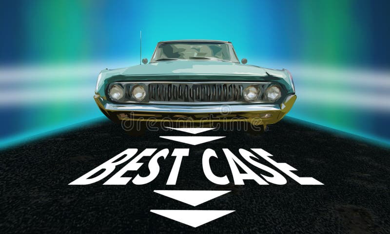 Street Sign To Best Versus Worst Case Stock Illustration - Illustration ...