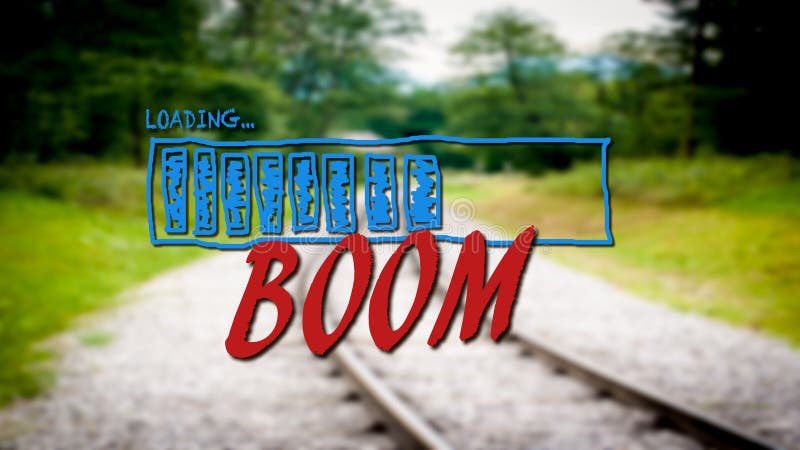 Street Sign to Boom stock photo. Image of profits, road - 239223362