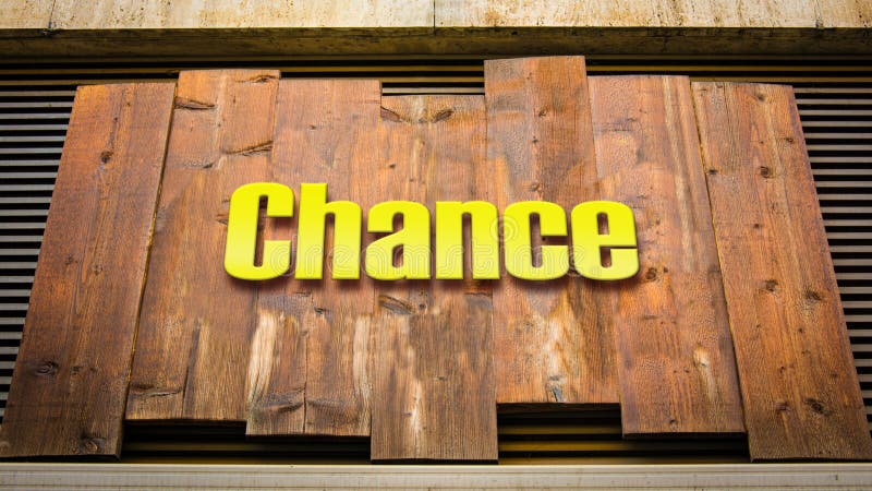 Street Sign to Chance stock photo. Image of solving - 165313818
