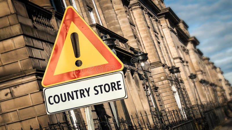 Street Sign To Country Store Stock Photo - Image of regional, street ...