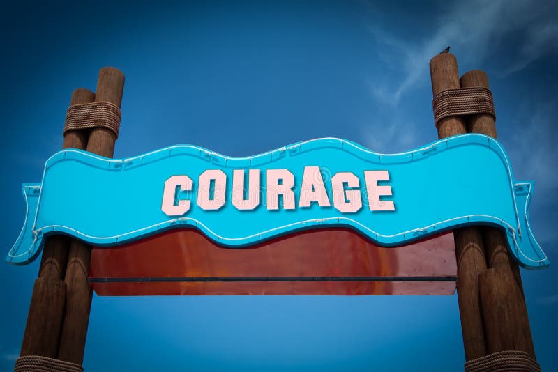 Street Sign to Courage stock image. Image of sign, help - 167241461