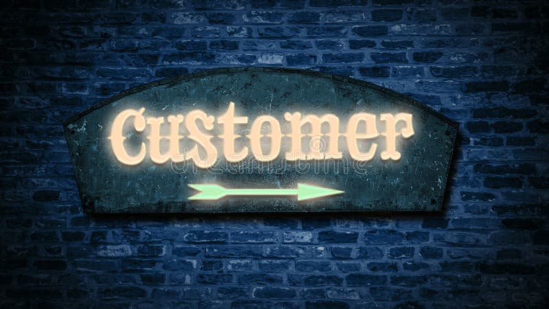 Street Sign to Customer stock photo. Image of client - 200750730