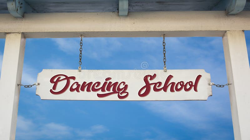 Street Sign To DANCING SCHOOL Stock Photo - Image of street, dances ...