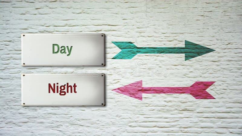 Day versus night concept stock illustration. Illustration of concept ...