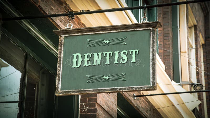 Street Sign to Dentist stock image. Image of dentistry - 162654049