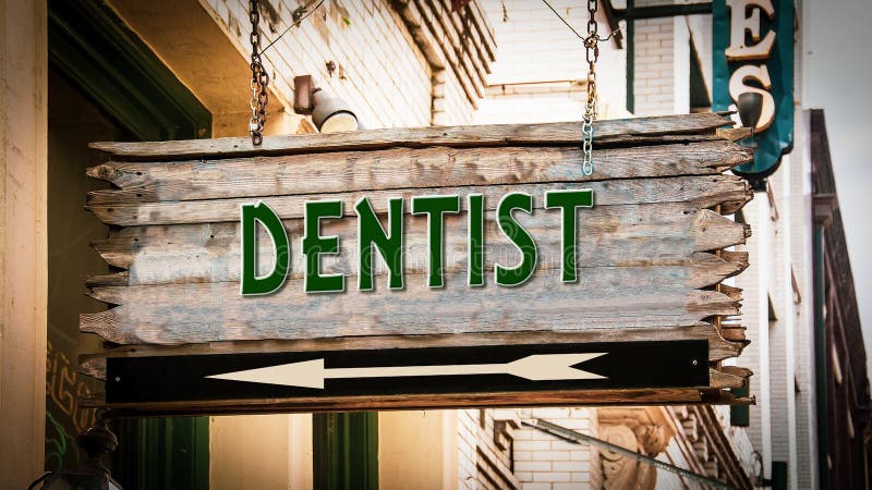 Street Sign to Dentist stock photo. Image of dentist - 164215396