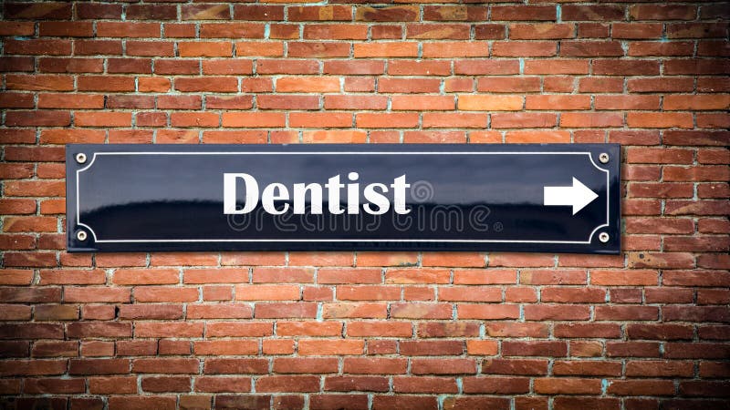 Street Sign to Dentist stock image. Image of teeth, shield - 145857991
