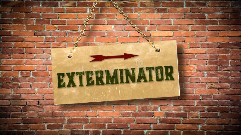 Street Sign To Exterminator Stock Image - Image of road, poison: 157793385